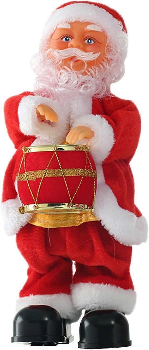 Singing Dancing Santa Foot Stepping Play Drum Christmas Santa Claus Toy ...
