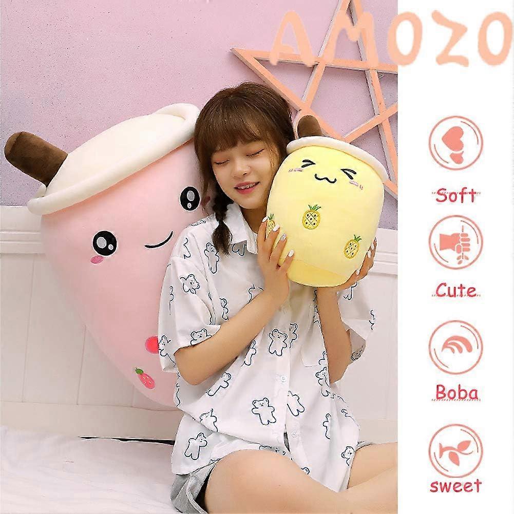 Cute Cartoon Boba Milk Tea Soft Plush Doll, Giant Boba Bubble Plushie ...