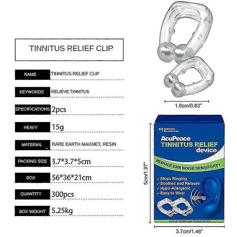 2x Tinnitus Relief Device For Ringing Ears Stop Ear Ringing For Men ...