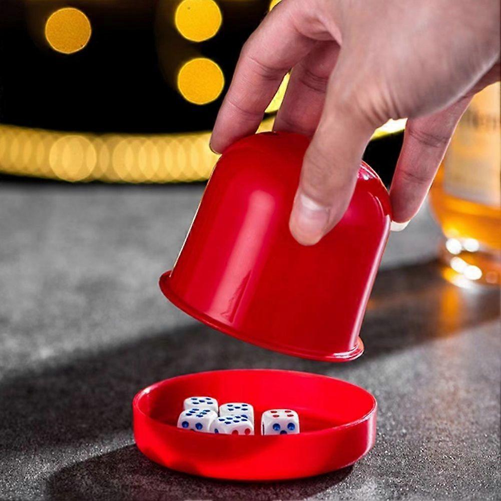 Plastic Dice Cup with Lid & Tray - Dice Shaker Cups for Dice Games Bar ...