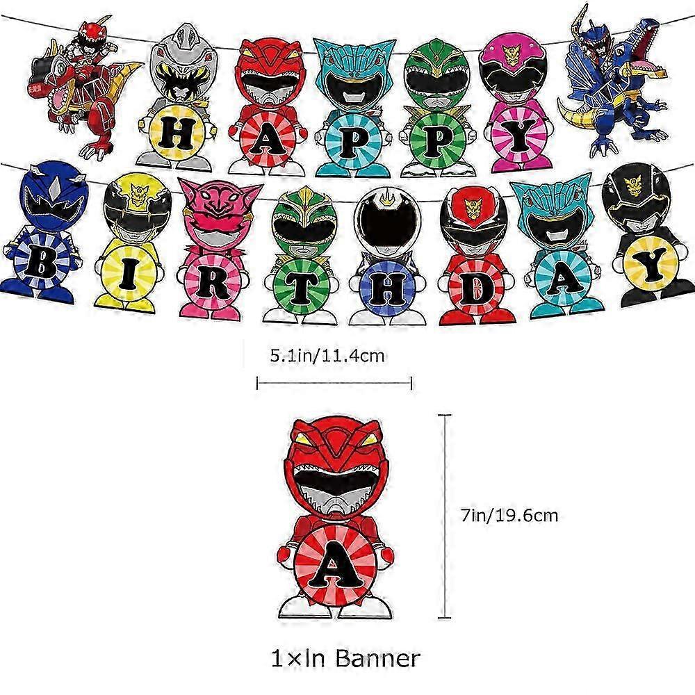 Power Rangers Themed Party Decor Birthday Banners Cake Toppers Balloons ...