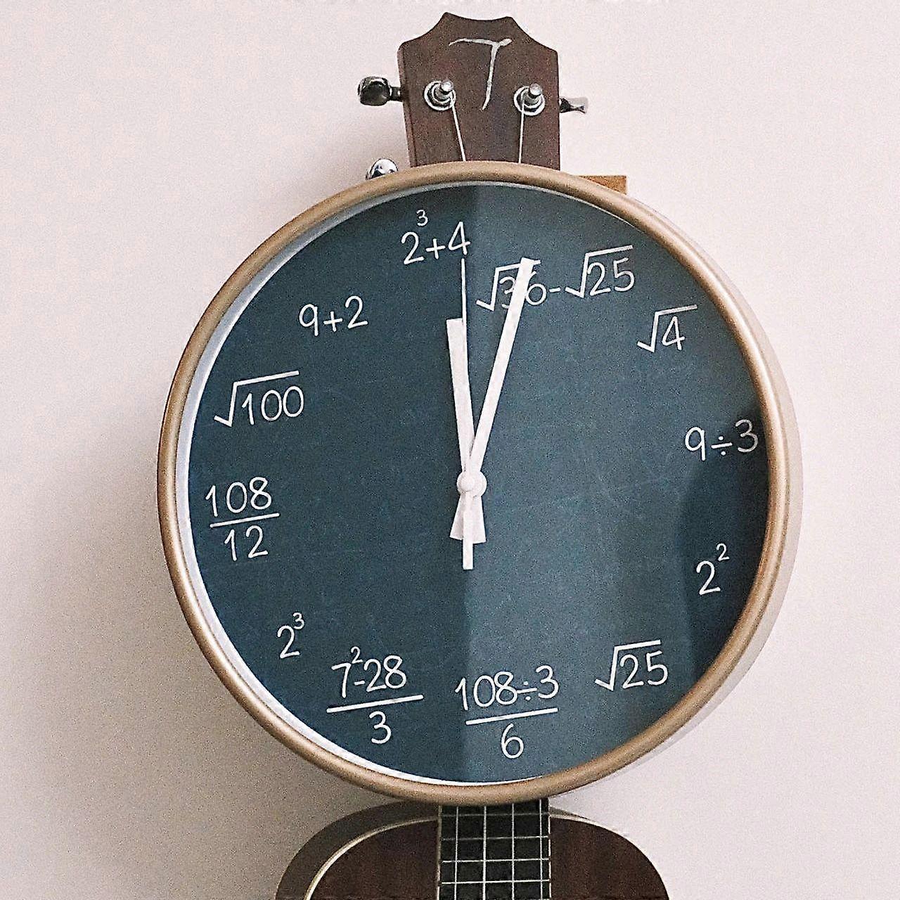 Chalkboard Math Formulas Wall Clock Fashion Science Mathematics Art ...