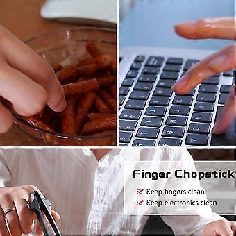 Finger Chopsticks Reusable Gamer Snack Tongs, Innovative Hygienic Chip ...
