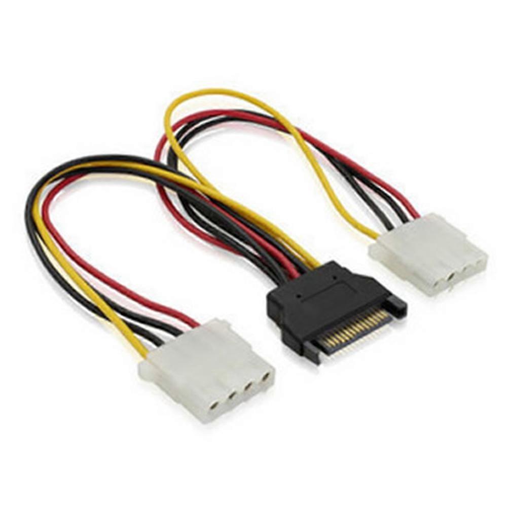 Pin Molex IDE to 2 Serial ATA Hard Driver Power Cable SATA Y Splitter ...