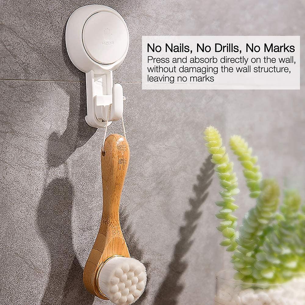 Suction Cup Hook, 2 Bathroom Suction Cups, Strong 360 Degree Rotating ...