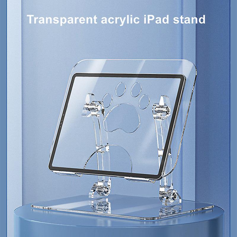 Acrylic Ipad Stand Height Adjustable Transparent Tablet Holder Tablets ...