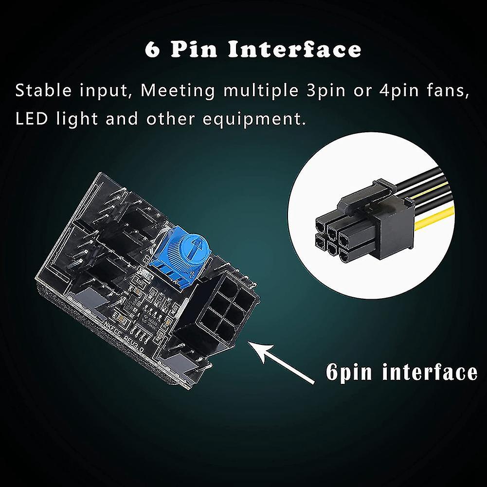3-pin 4-pin Fan Adapter Pwm Pc Case Cooling Fan Hub 8-way Splitter 12v ...