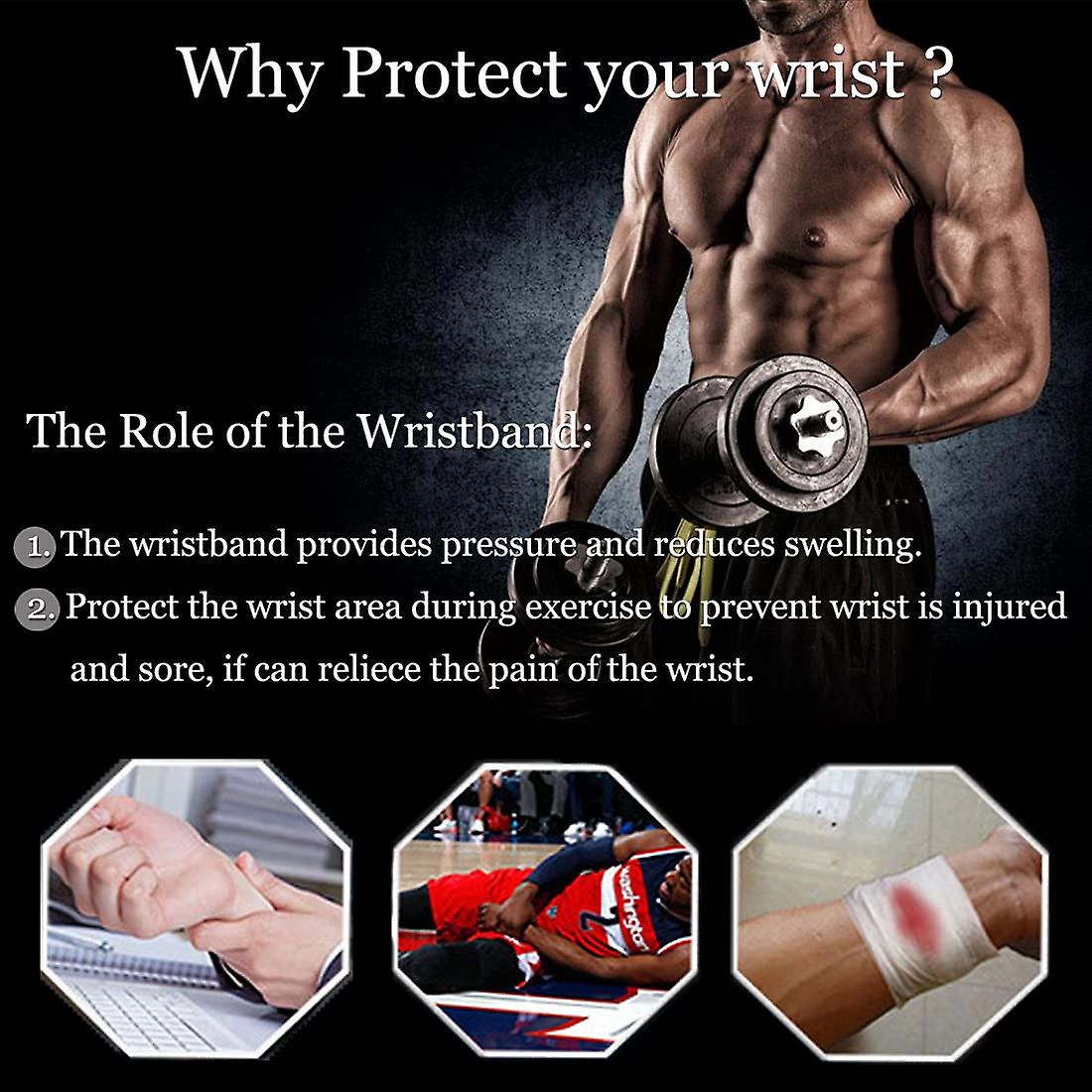 2 Pack Wrist Brace Adjustable Wrist Support Wrist Straps For Fitness ...