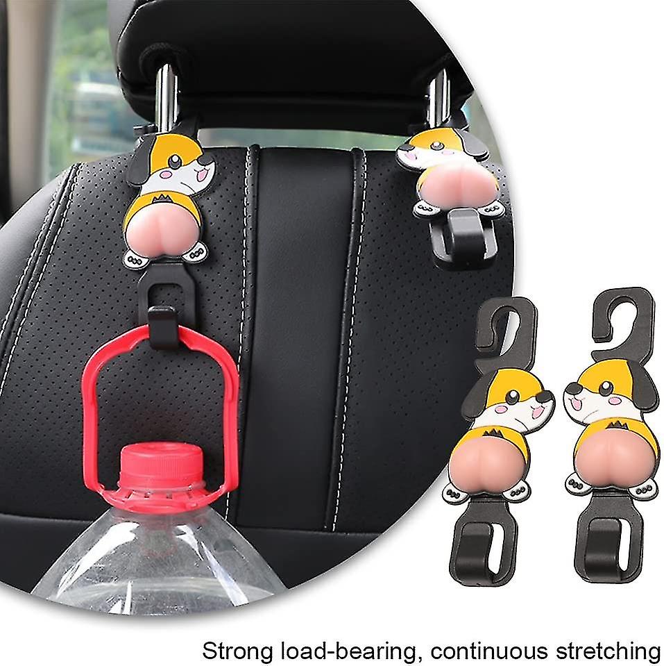 Car Hooks Funny Car Storage Hooks Universal Back Seat Headrest Hooks ...