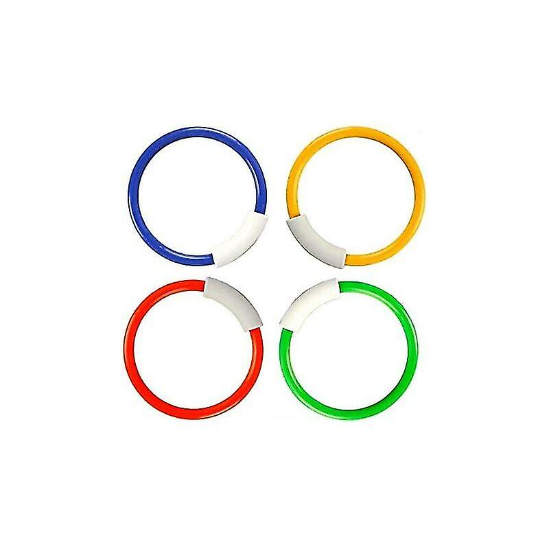 Set Of 4 Children Swimming Pool Diving Rings, Self Vertical Underwater ...