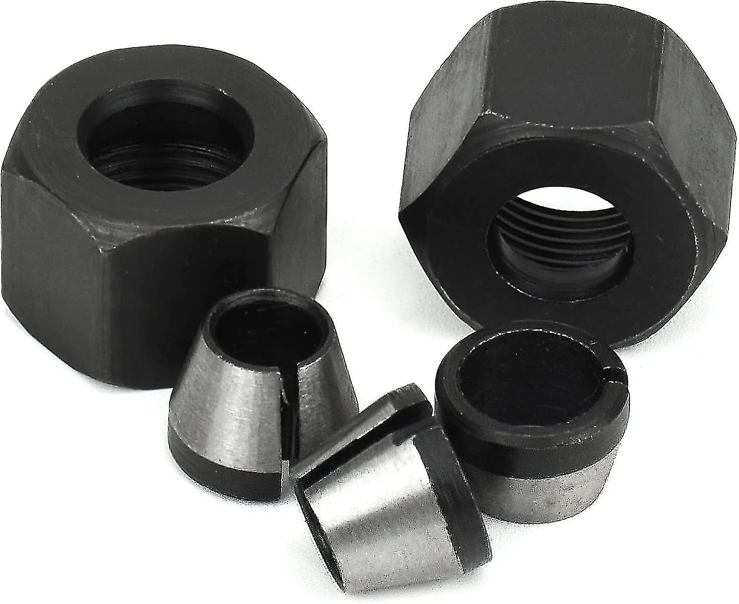 6pcs Milling Chuck, 6mm 6.35mm 8mm Collet Trimmer Chuck, Wood Router ...