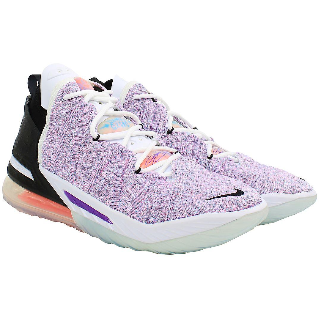 Nike Lebron XVIII Lace-Up Purple Synthetic Mens Trainers CQ9283 900 ...