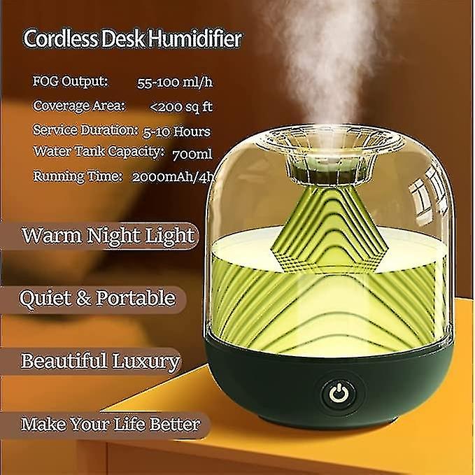 bedroom humidifier, baby cool mist humidifier, small battery powered ...