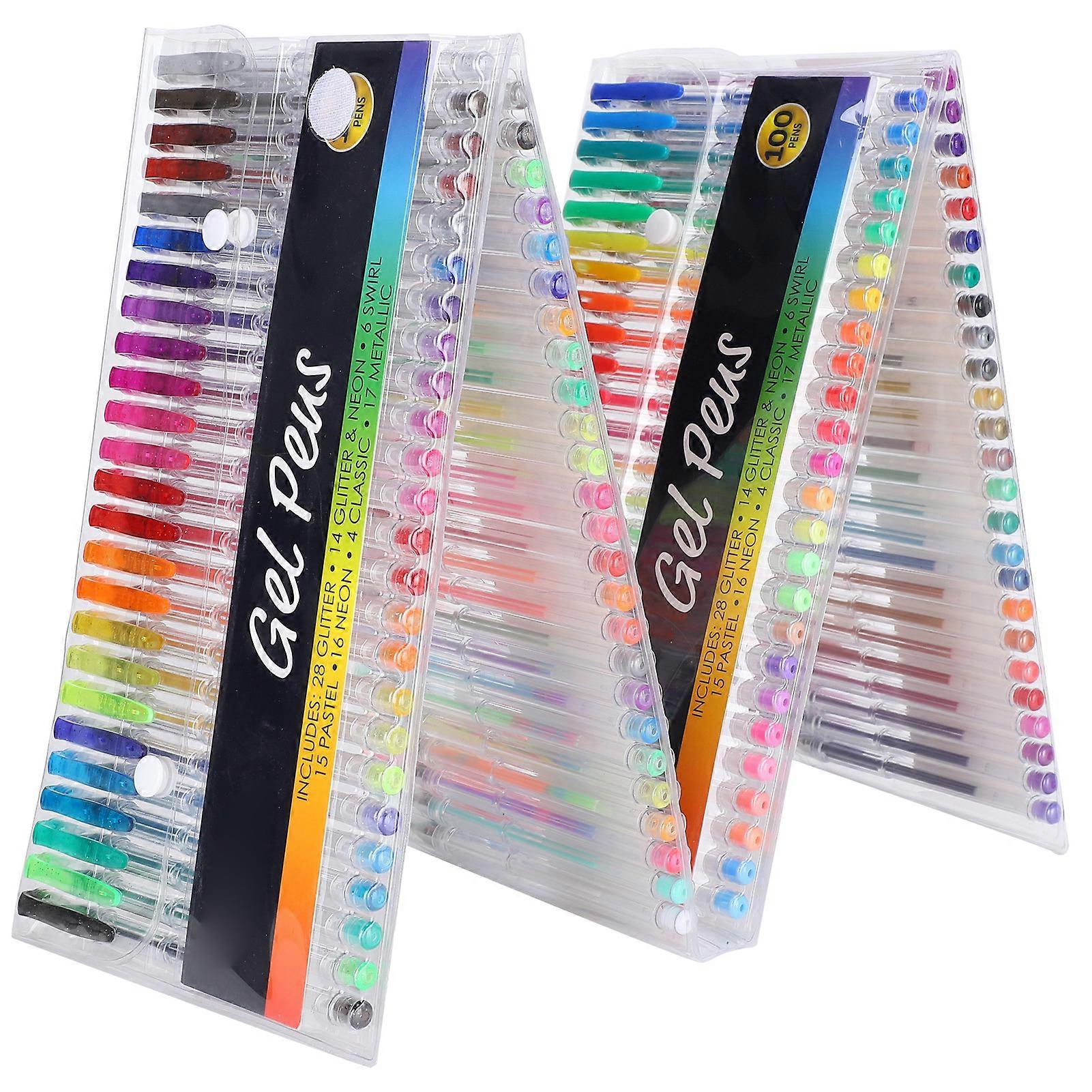 100 Colors Oily Gel Pens Set Highlight Water Color Pen for Writing ...