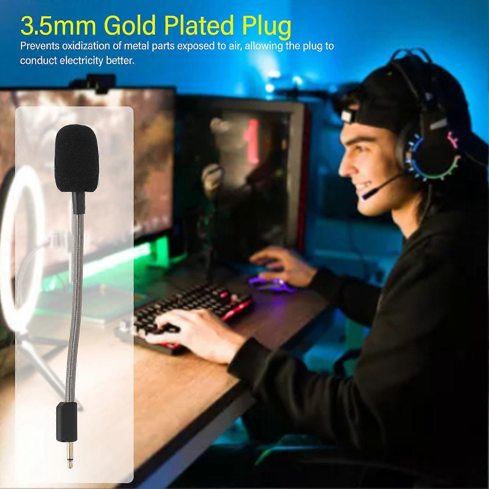 Replacement Game Mic ABS and Foam Headphones Detachable Microphone for ...