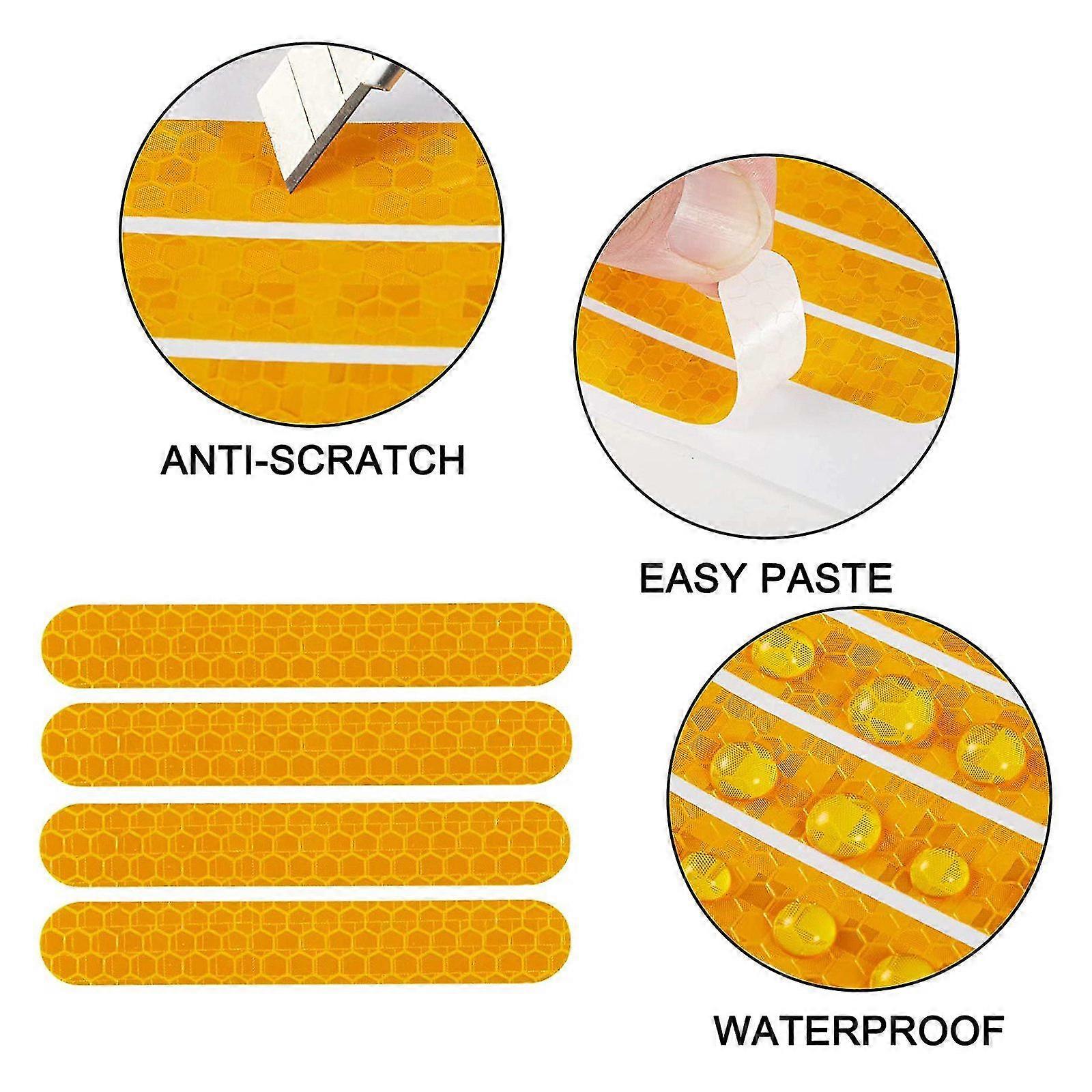 Reflective Stickers Waterproof Warning Strip Night Reflective Stickers ...