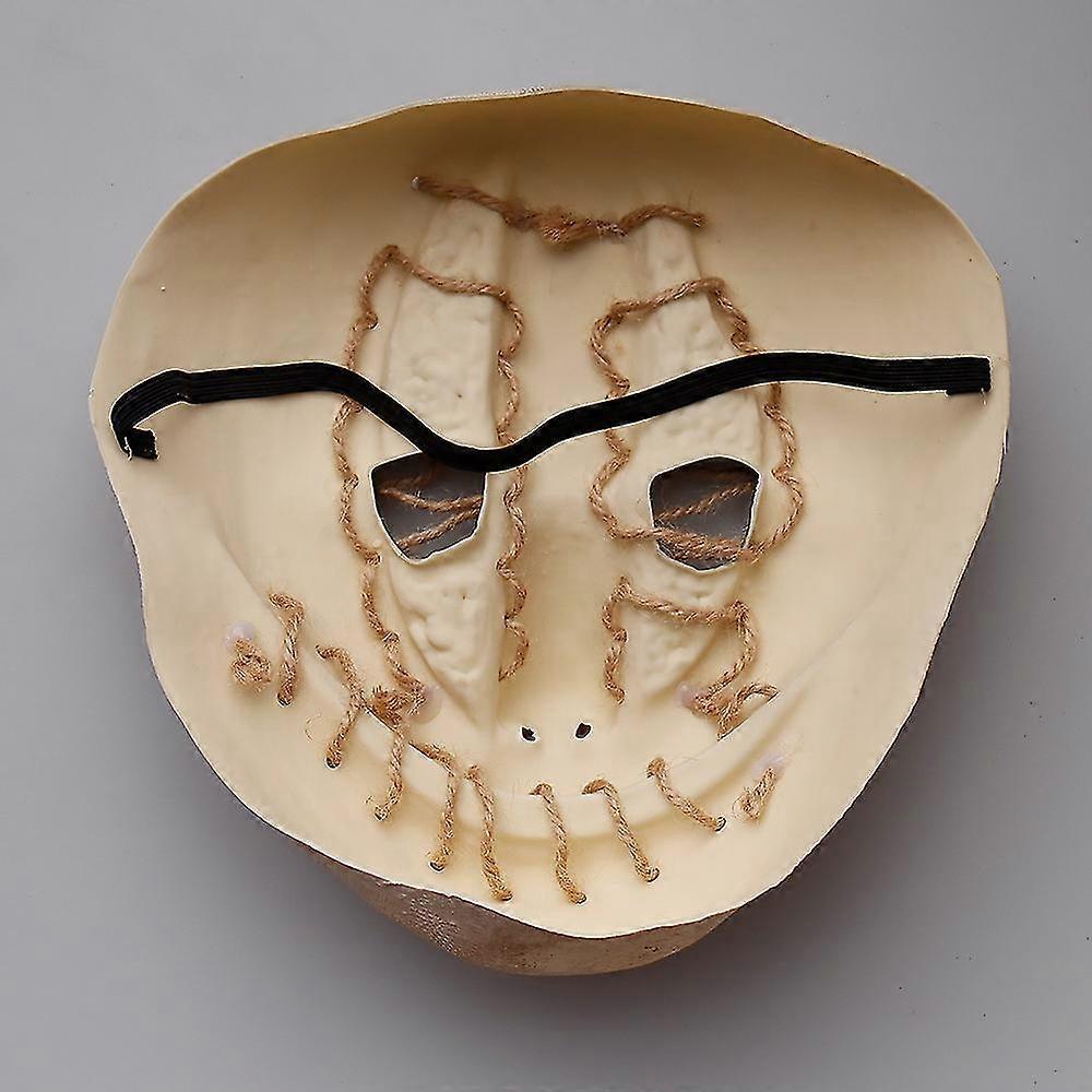 GYFDYM Halloween Clown Mask Cosplay Scary Half Face Latex Helmet ...