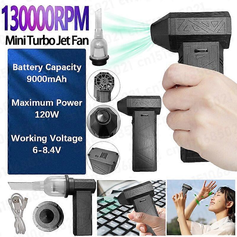 130000RPM Turbo Jet Fan Brushless Motor Type C Rechargeable Duct Fan ...