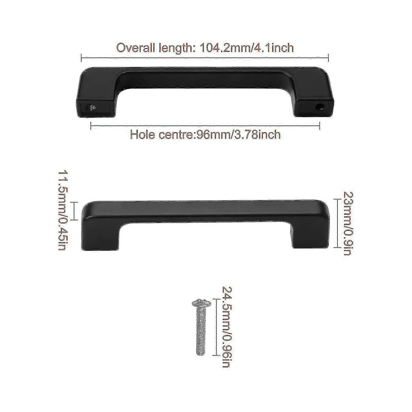 10 Pieces Cabinet Handles Black With Screw For Kitchen Cupboard ...