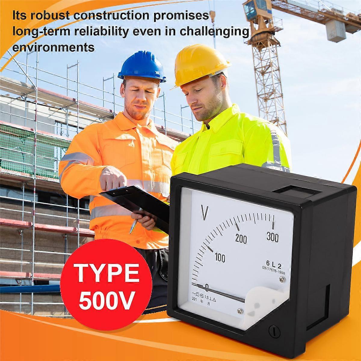 6L2 Voltmeter AC 300V Pointer Type Voltage Meter Mechanical Header ...