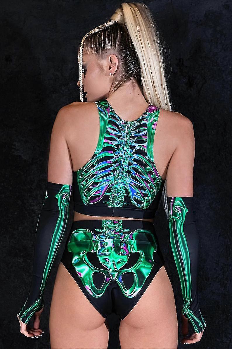 Sexy Skeleton Costume, Rave Halloween costume, adult Halloween costume ...