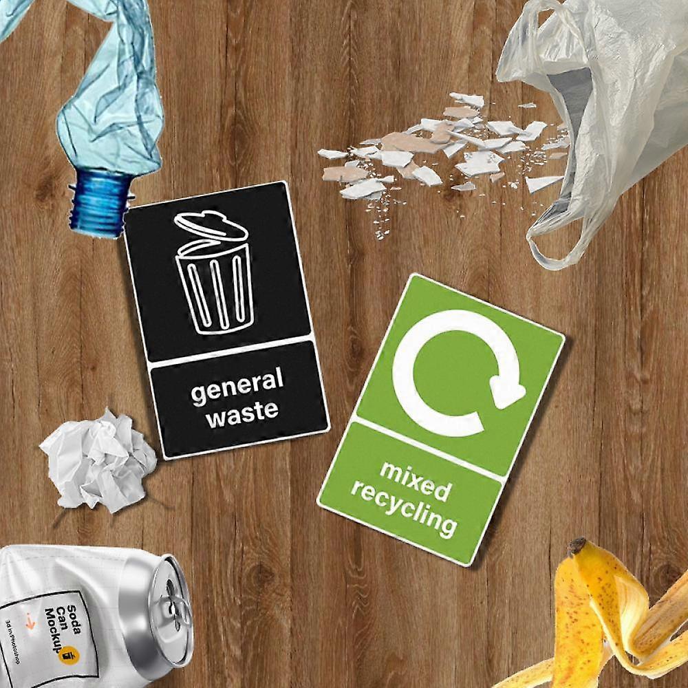 Recycling stickers Recycling square stickers Suitable for indoor and ...