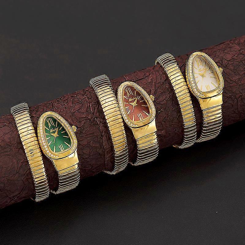 Women's Watches Snake Shape Luxury Wrist Watch For Women Steel Unique ...