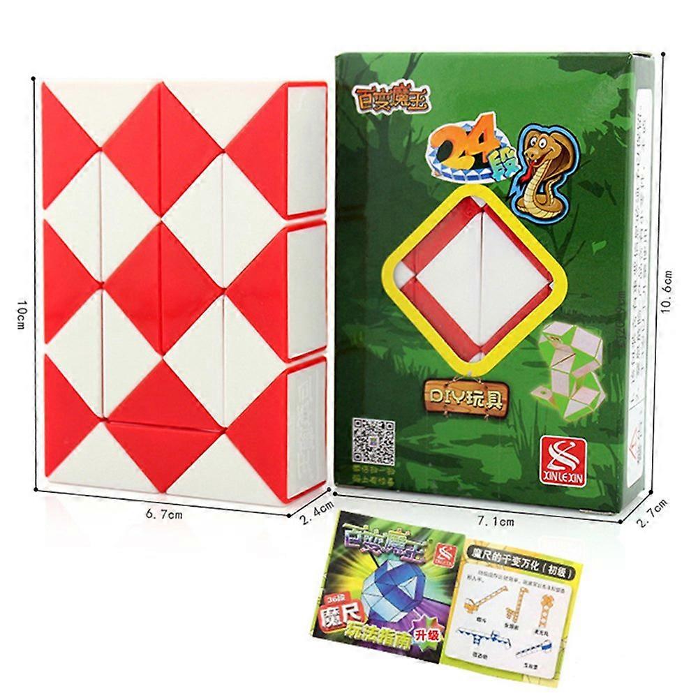 Magic Snake Twist Puzzle Twisty Toy Collection 24 Wedges Magic Ruler ...