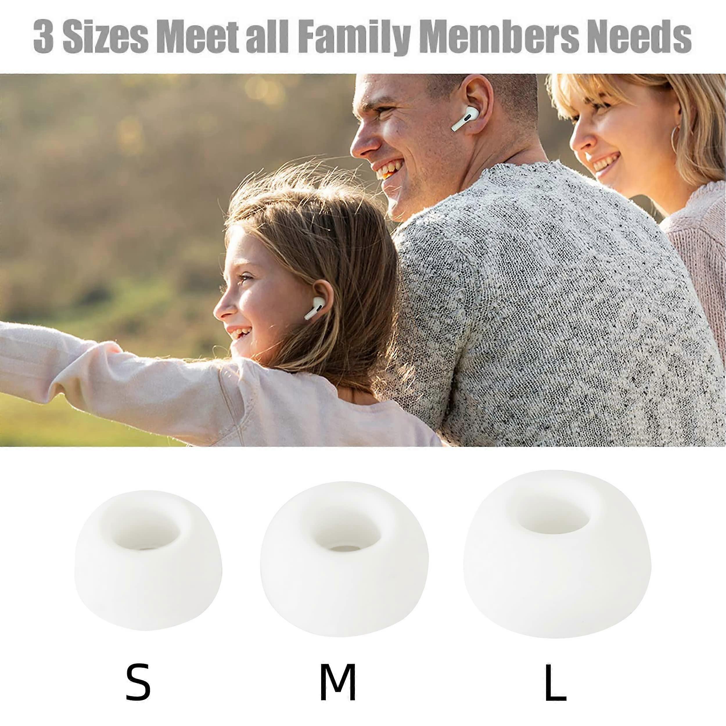 3 Pairs Replacement Earbuds for Airpods Pro with Noise Reduction Hole ...