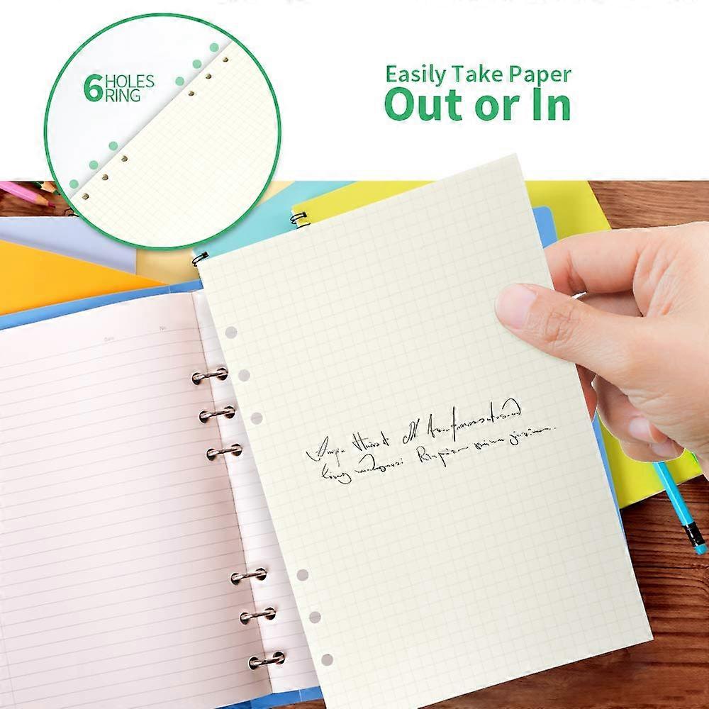 A5 3 packs 5 mm Squared Ruled Paper,6 Hole Exercise Paper | Fruugo UK