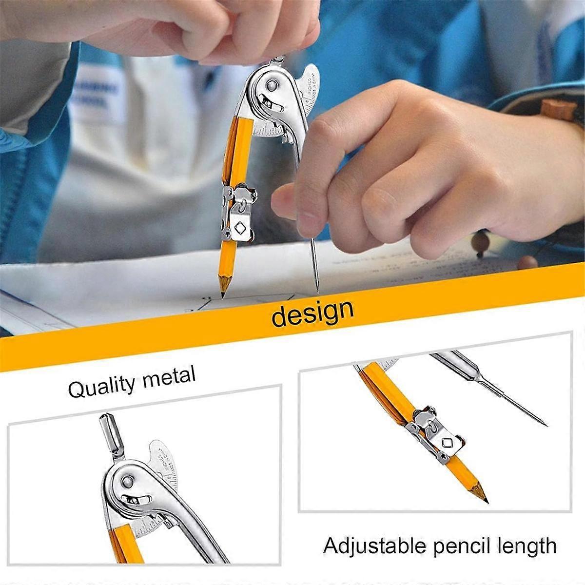 20 Sets Student Protractor and Compass Set - Student Geometry Math Set - with Pencil Compass ...