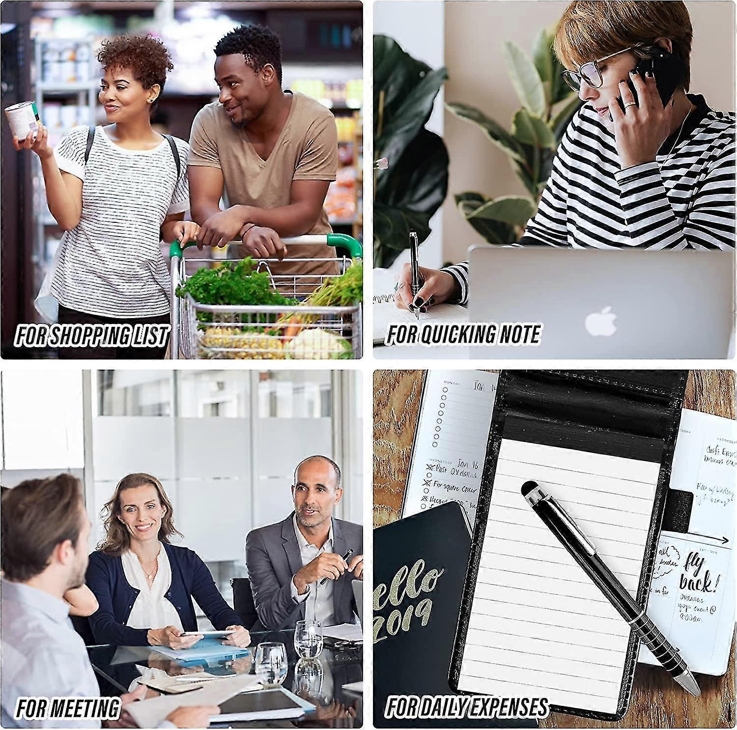 Mini Leather Pocket Notebook With Pen, Small Notebook Portable Notes ...