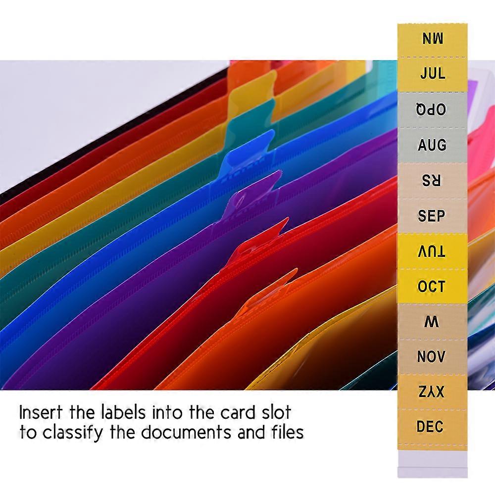 Accordion Expanding File Folder 12 Pockets Rainbow Coloured A4 Paper ...