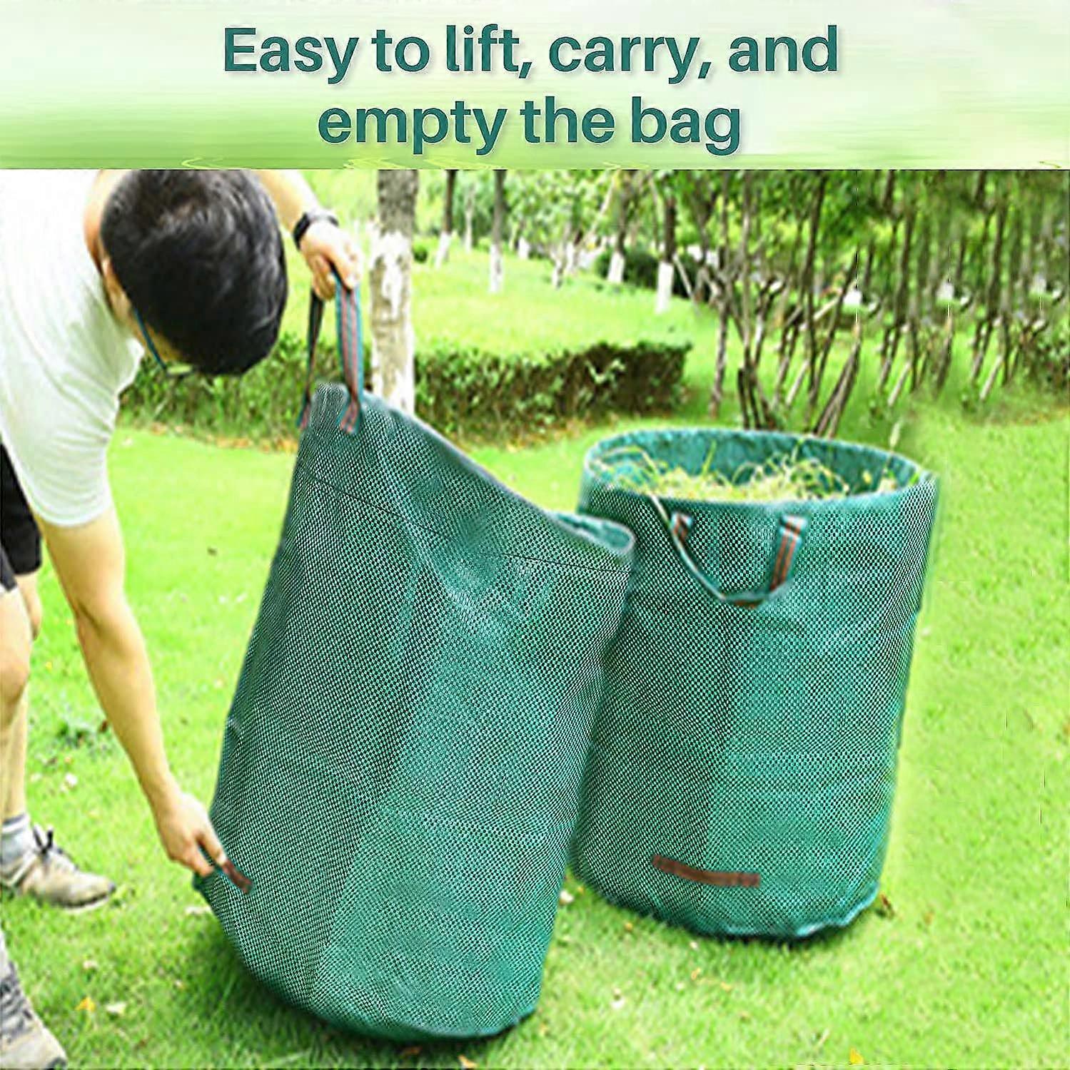 Garden Waste Bags 500L x 2 Heavy Duty Garden Bags, Reusable Garden ...