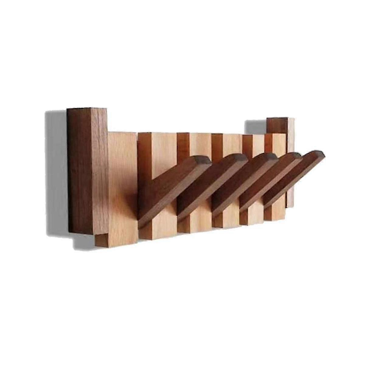 Walnut Coat Rack Wall-mounted Hook Hidden Decoration Hook Hanger ...
