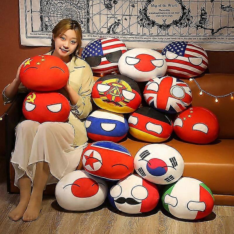 10-30cm Poland Ball Plush Toy Stuffed Soft Anime Country Ball Plush ...