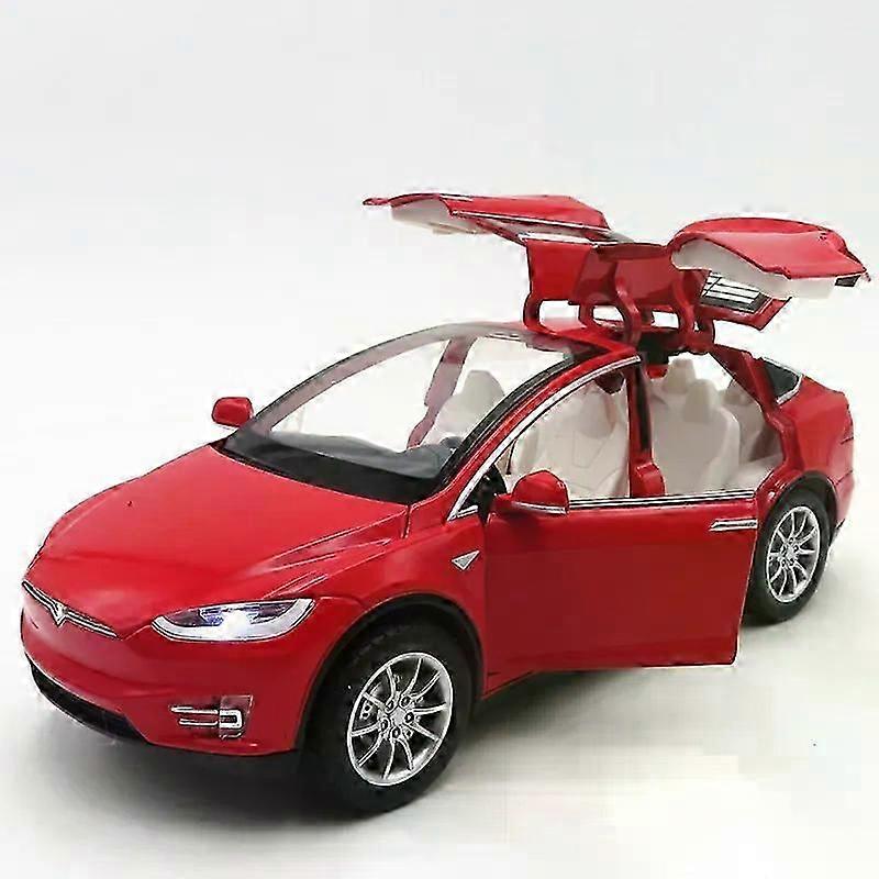 1/24 Large Tesla Model X Alloy Car Model Pull Back Sound and Light ...