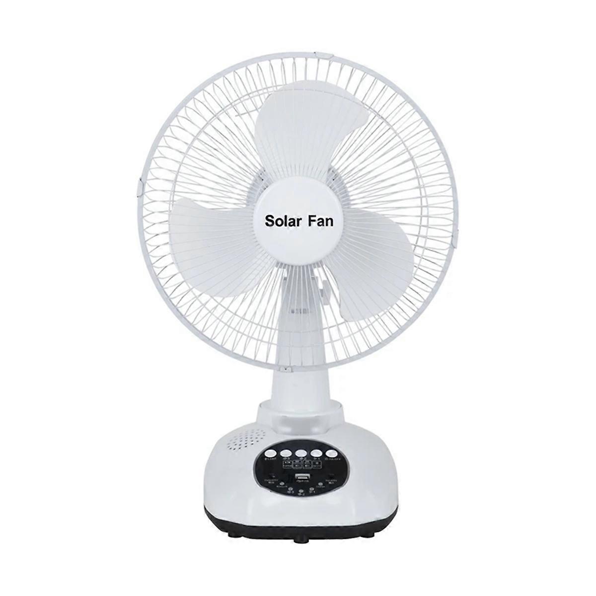 12 Inch Solar Fan with Solar Panel 3 Gears Wind for Camping EU Plug ...