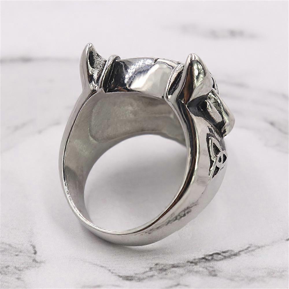 S925 silver ring ancient Greek mythology Viking legend logo wolf ...