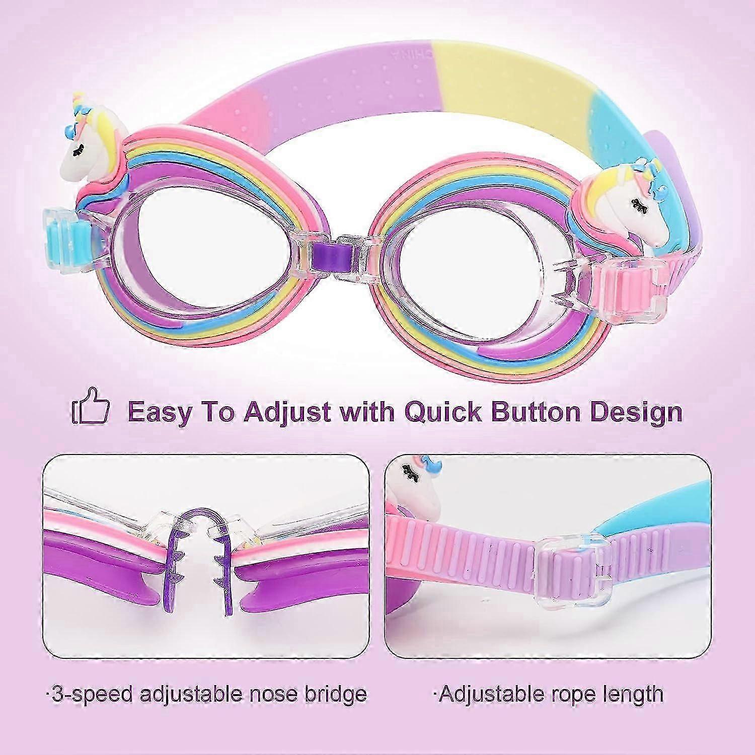 Kids Swimming Goggles With Uv Protection And Anti-fog Leak-free Kids ...