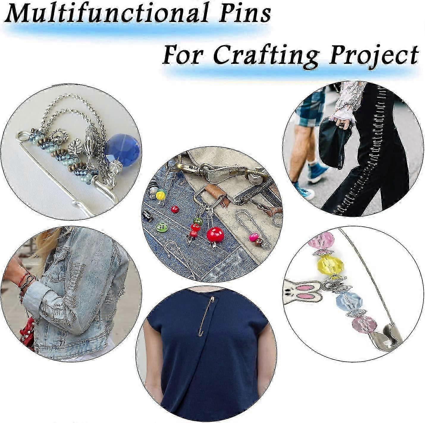 Large Safety Pins Strong, Metal Nappy Pins Safety Lock Kilt Pins, For ...