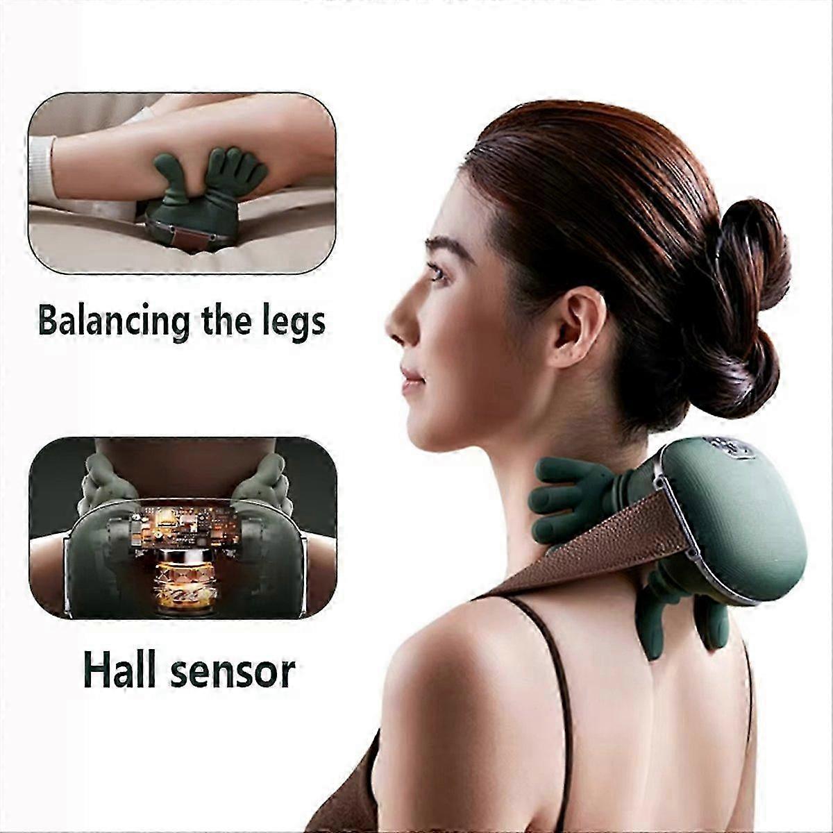 Neck Shoulder Massager Heated Back Massagers Electric Kneading | Fruugo UK