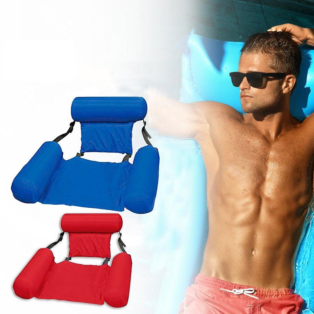 Water lounge chair summer swimming inflatable foldable floating row ...