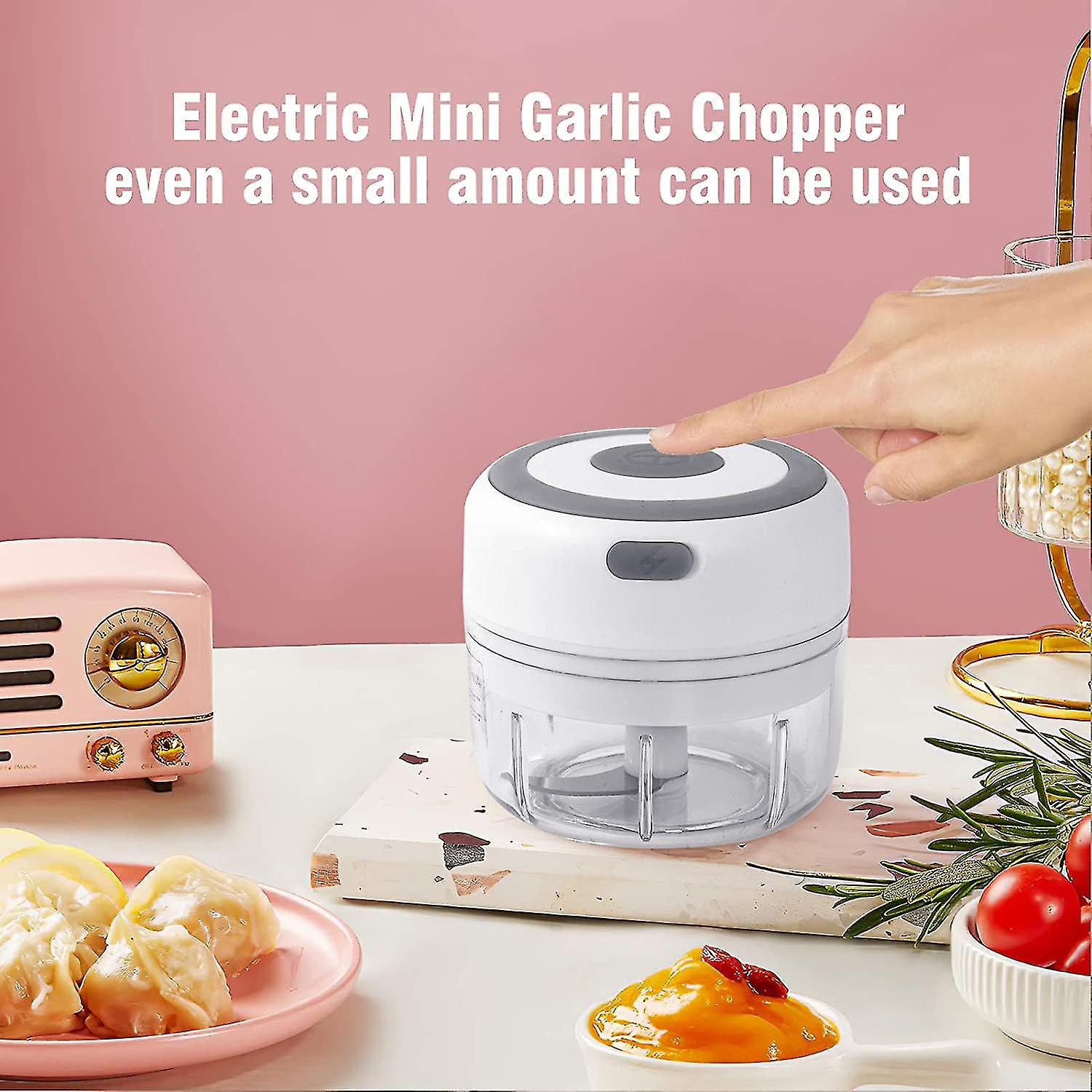 Wireless Electric Mini Food Garlic Chopper 100ml, Kitchen Food Chopper ...
