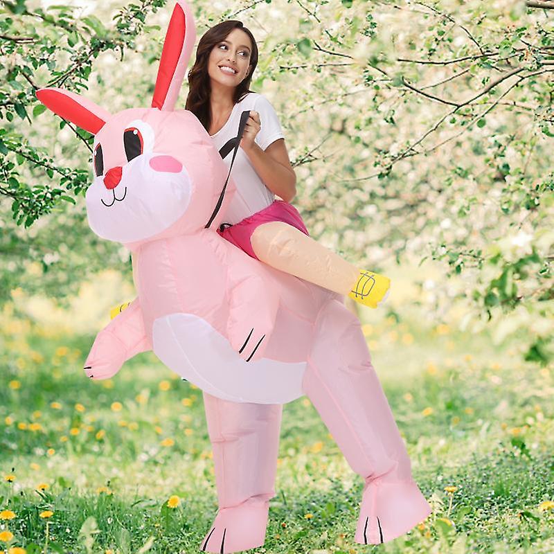 Rabbit Inflatable Costume Half Body Leak-proof Realistic Looking Bright ...