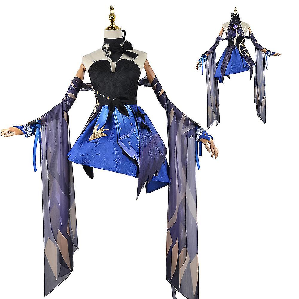 2 Version Keqing Genshin Impact Vision Oeil De Dieu Cosplay Costumes ...
