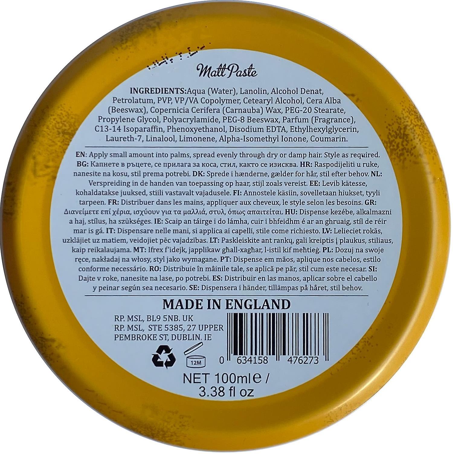 Dapper Dan Matt Paste 100ml | Fruugo UK