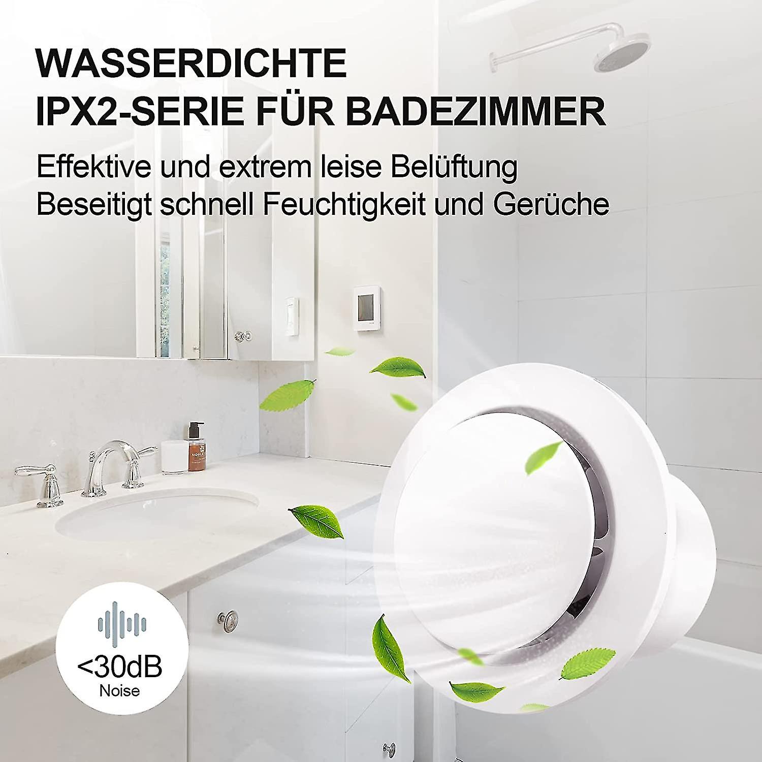 100mm Luftabzug 130m/h 20W, mit Rückschlagventil Abluftventilator mit ...