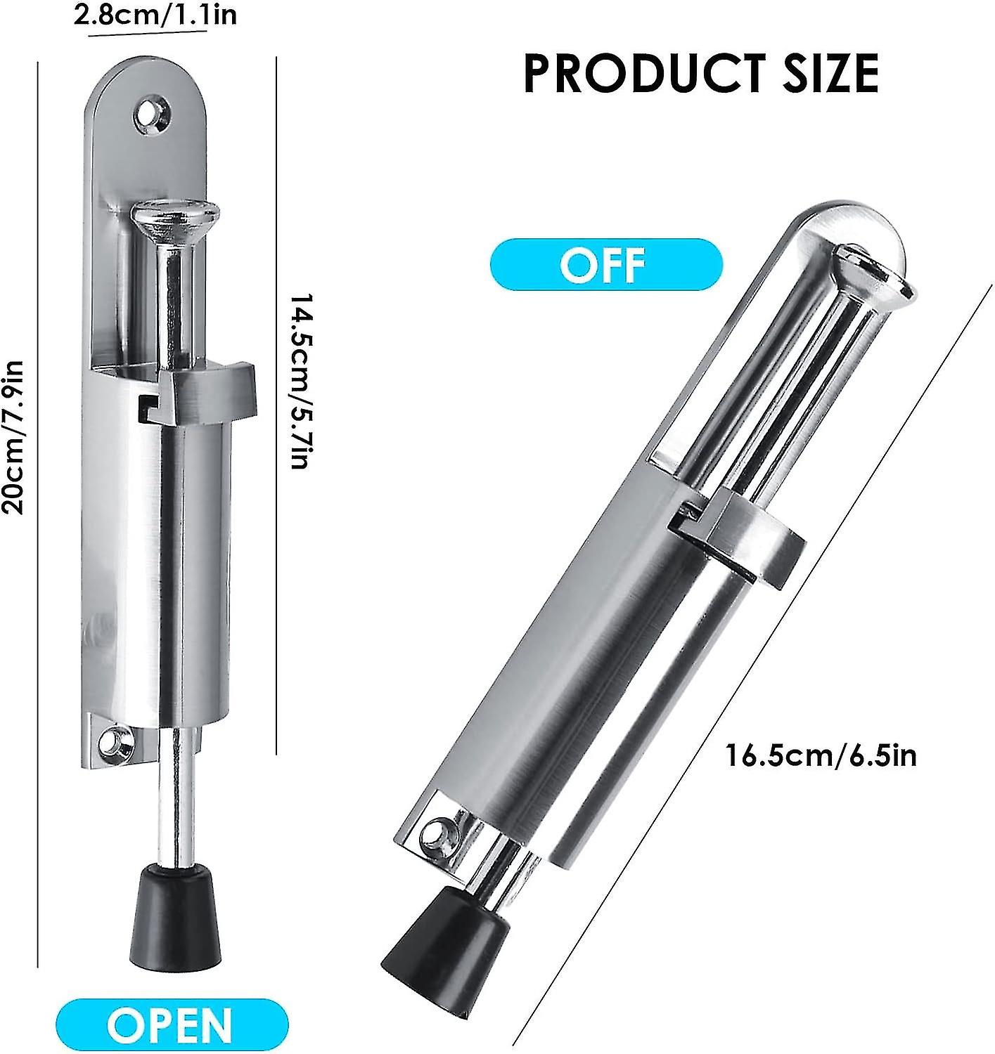 Door Stoppers,outdoor Door Stop,foot Spring Loaded Easily Step-on Door ...