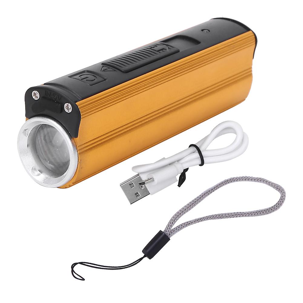 Aluminum Alloy Multi-function LED USB Rechargeable Flashlight Power ...